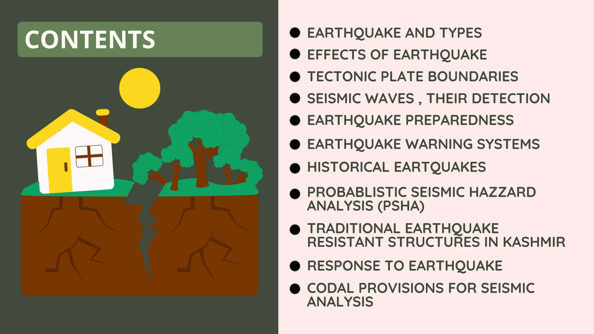 Earthquake Science Earth Science Education Presentation Warm Icon Style ...