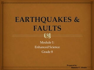 EARTHQUAKES AND FAULTS | PPTX