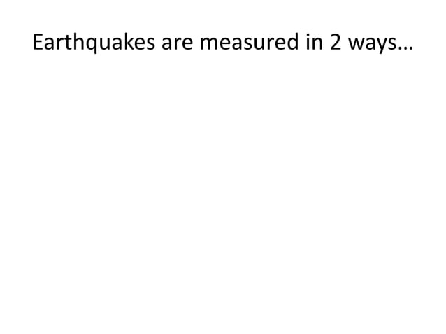 Earthquakes outline | PPTX