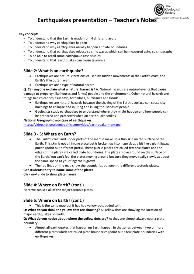 Earthquakes presentation Teachers notes.pdf