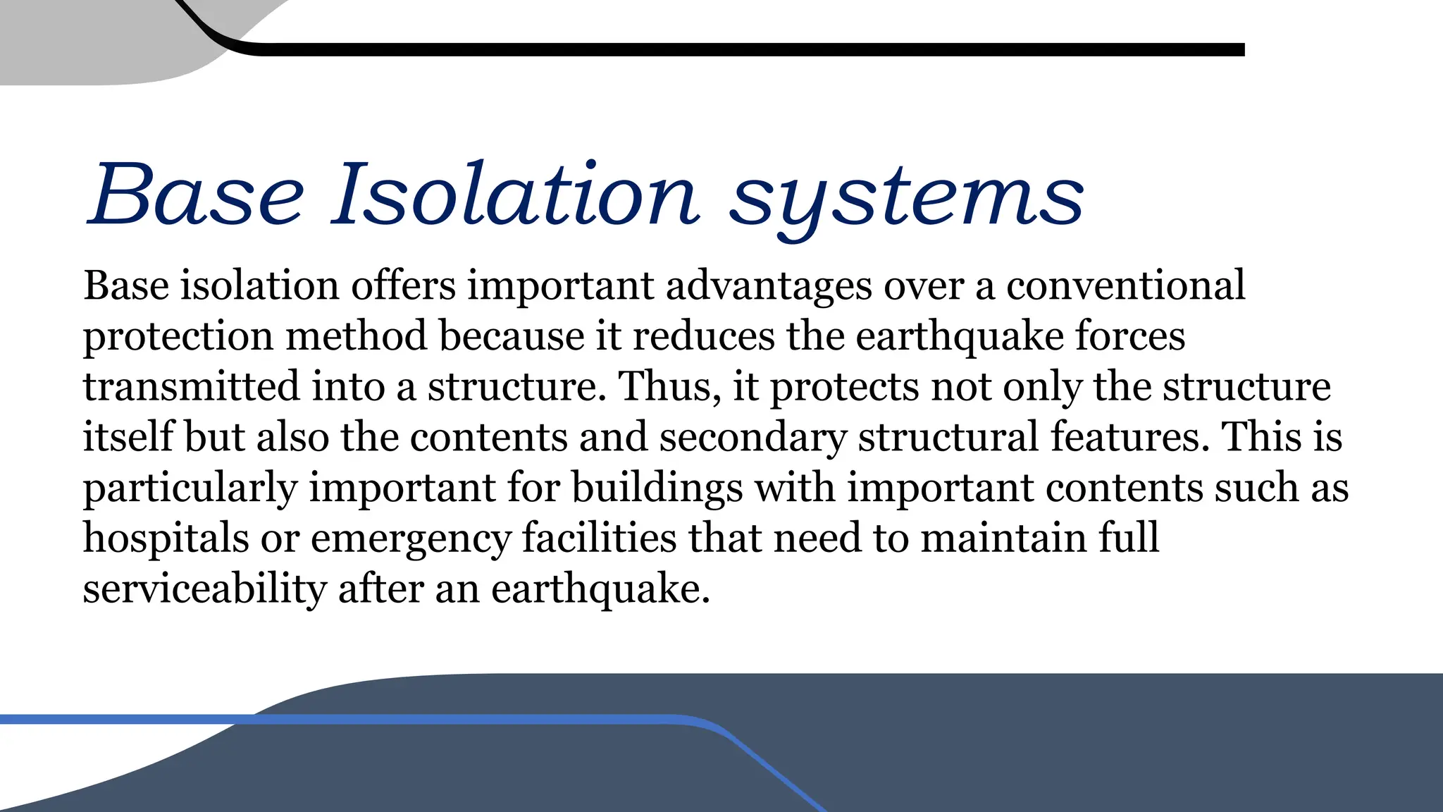 Earthquake structures ‘ isolation system .pptx