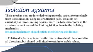 Earthquake structures ‘ isolation system .pptx