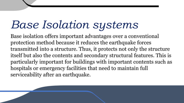 Earthquake structures ‘ isolation system .pptx