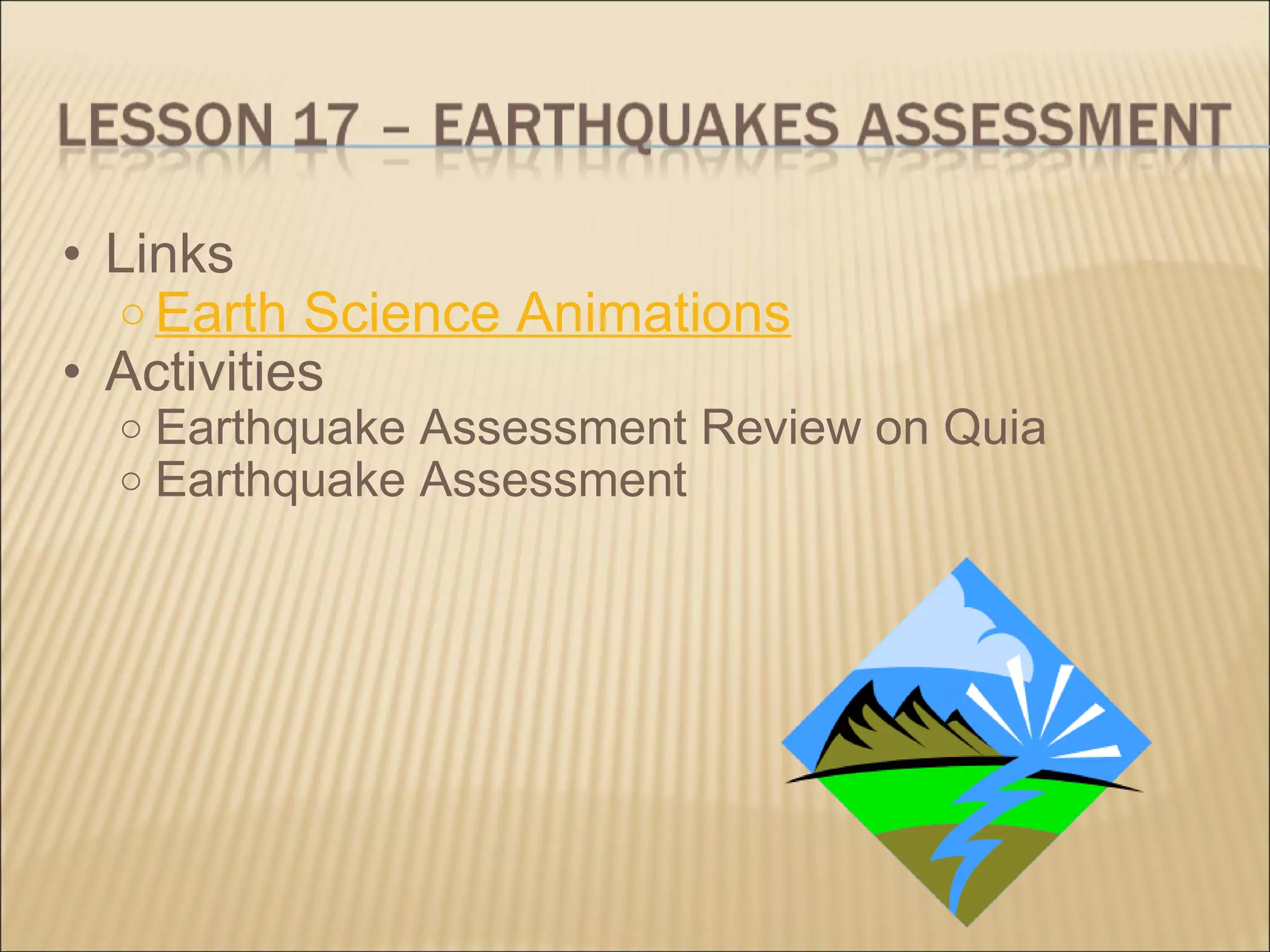 Earthquakes Unit Presentation | PPT