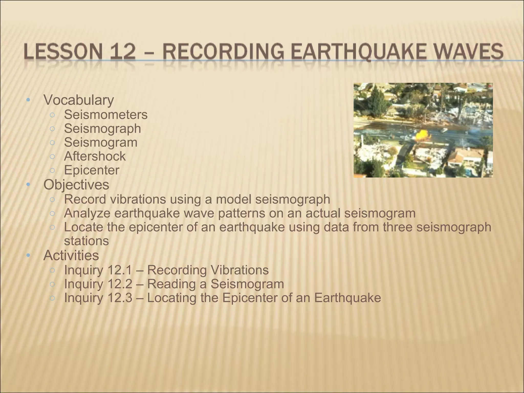 Earthquakes Unit Presentation | PPT