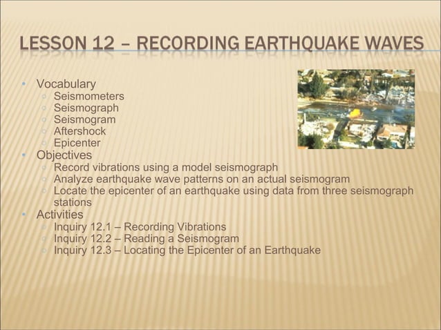 Earthquakes Unit Presentation | PPT