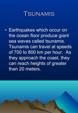 Earthquakes and tsunamis | PPT