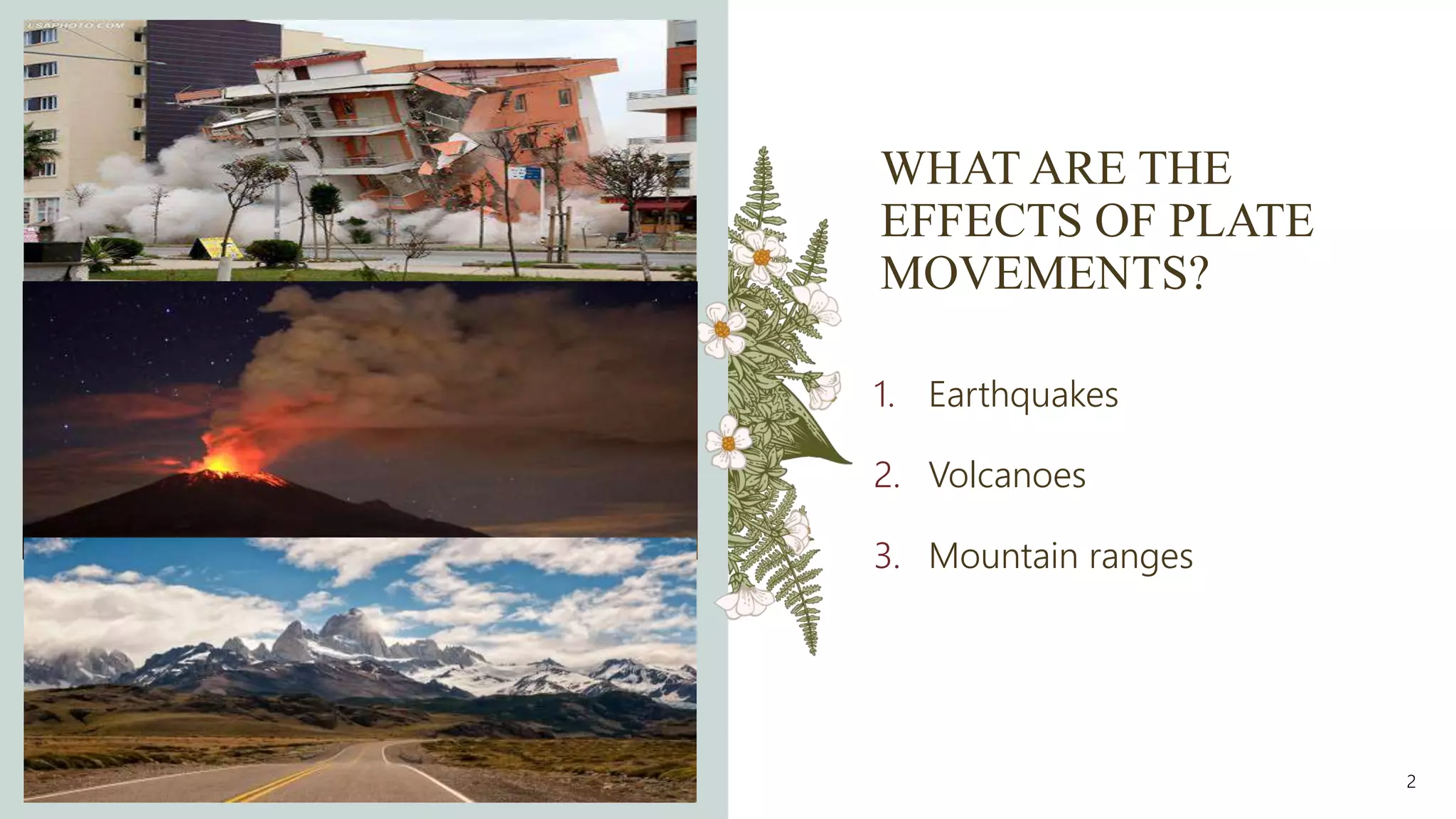EARTHQUAKES, VOLCANOES, MOUNTAIN RANGES.pptx | Geography | Science