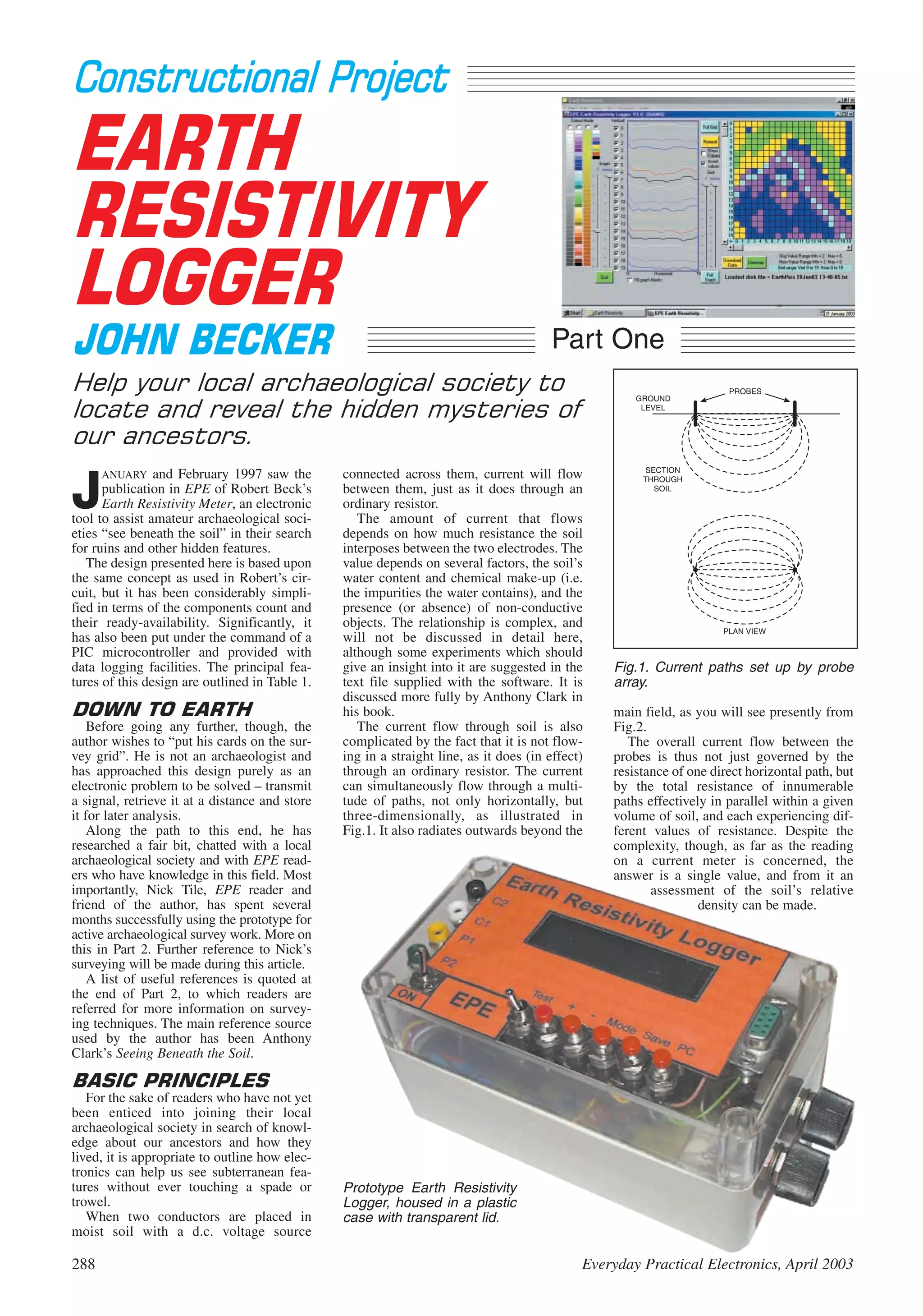 Earth resistivity logger (john becker) | PDF