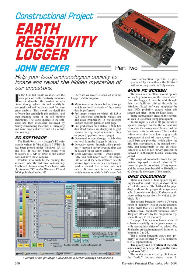 Earth resistivity logger (john becker) | PDF