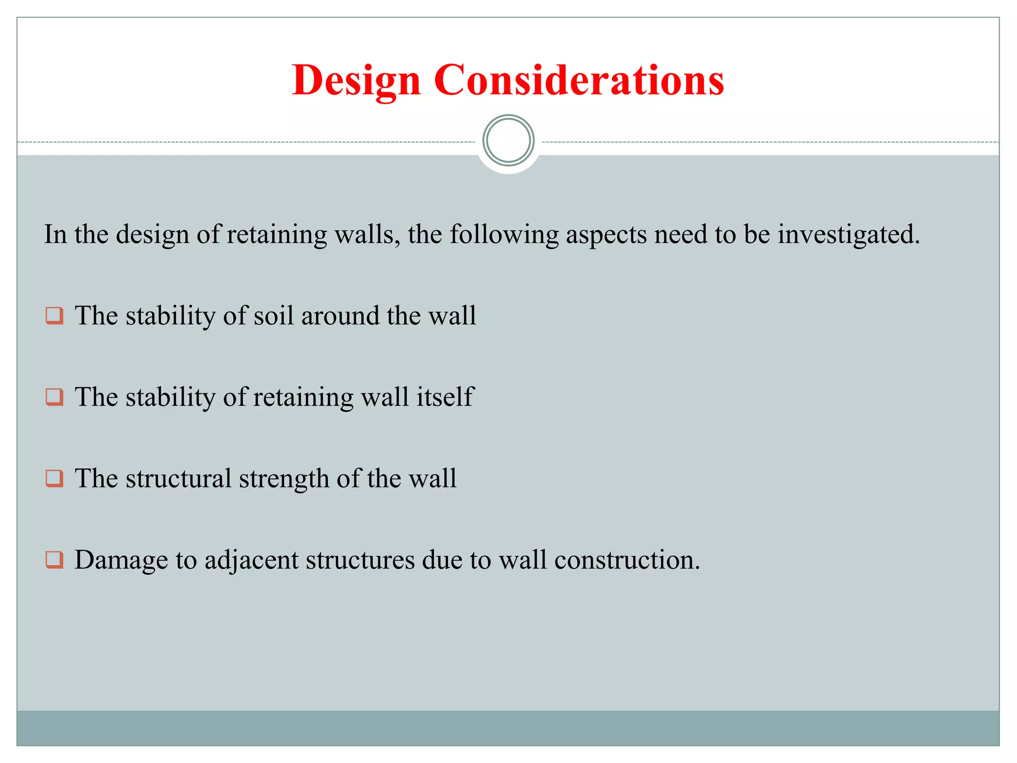 EARTH RETAINING STRUCTURES & TYPES OF RETAINING WALL.pptx