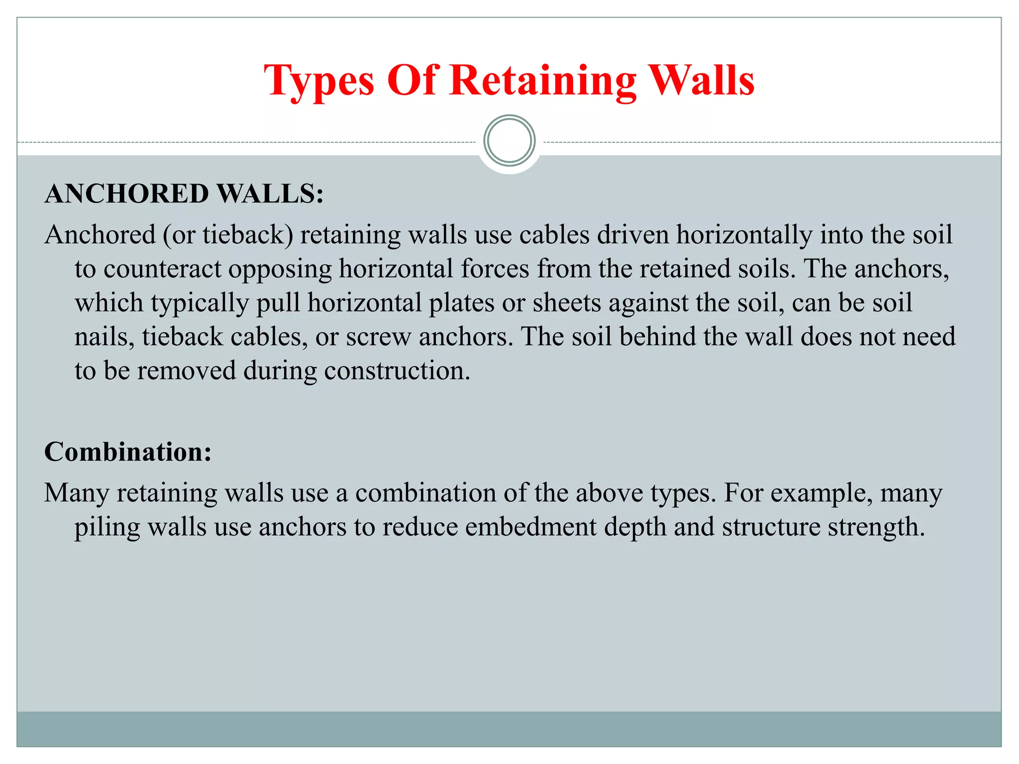 EARTH RETAINING STRUCTURES & TYPES OF RETAINING WALL.pptx