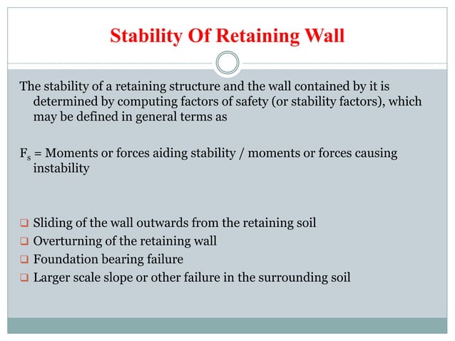 EARTH RETAINING STRUCTURES & TYPES OF RETAINING WALL.pptx
