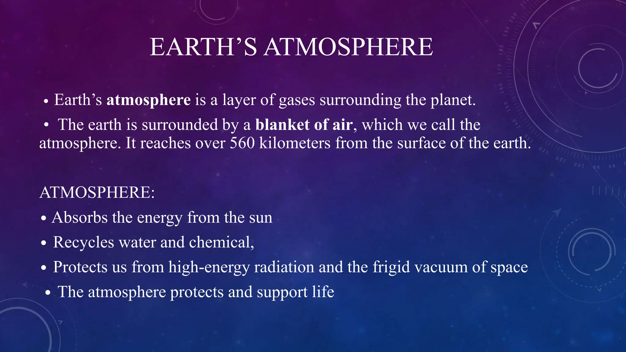 The EARTH's Atmosphere and major components | PPTX