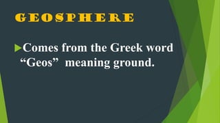 Earths-Subsystems.pdf, 5 main factors that make the planet habitable | PDF