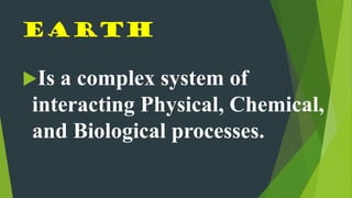 Earths-Subsystems.pdf, 5 main factors that make the planet habitable | PDF