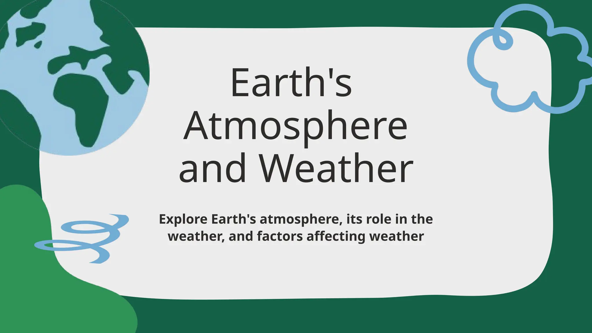 Earth's Atmosphere and Weather Education | PPTX