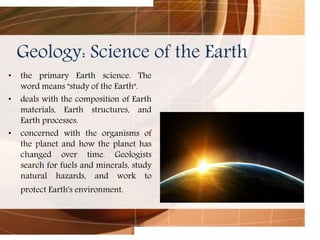 Geology Earth Science