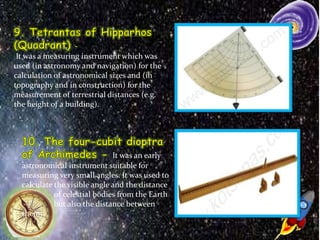 Early Astronomical Instruments | PPTX