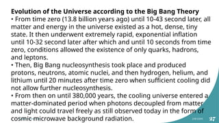Earth Science - The formation of the universe and the solar system ...
