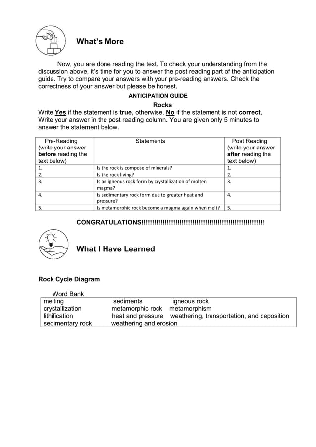 EarthScience12_Q1_Mod2_Minerals_and_Rocks_ver3 (1).pdf | Geology | Science