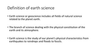 Earth science | PPTX