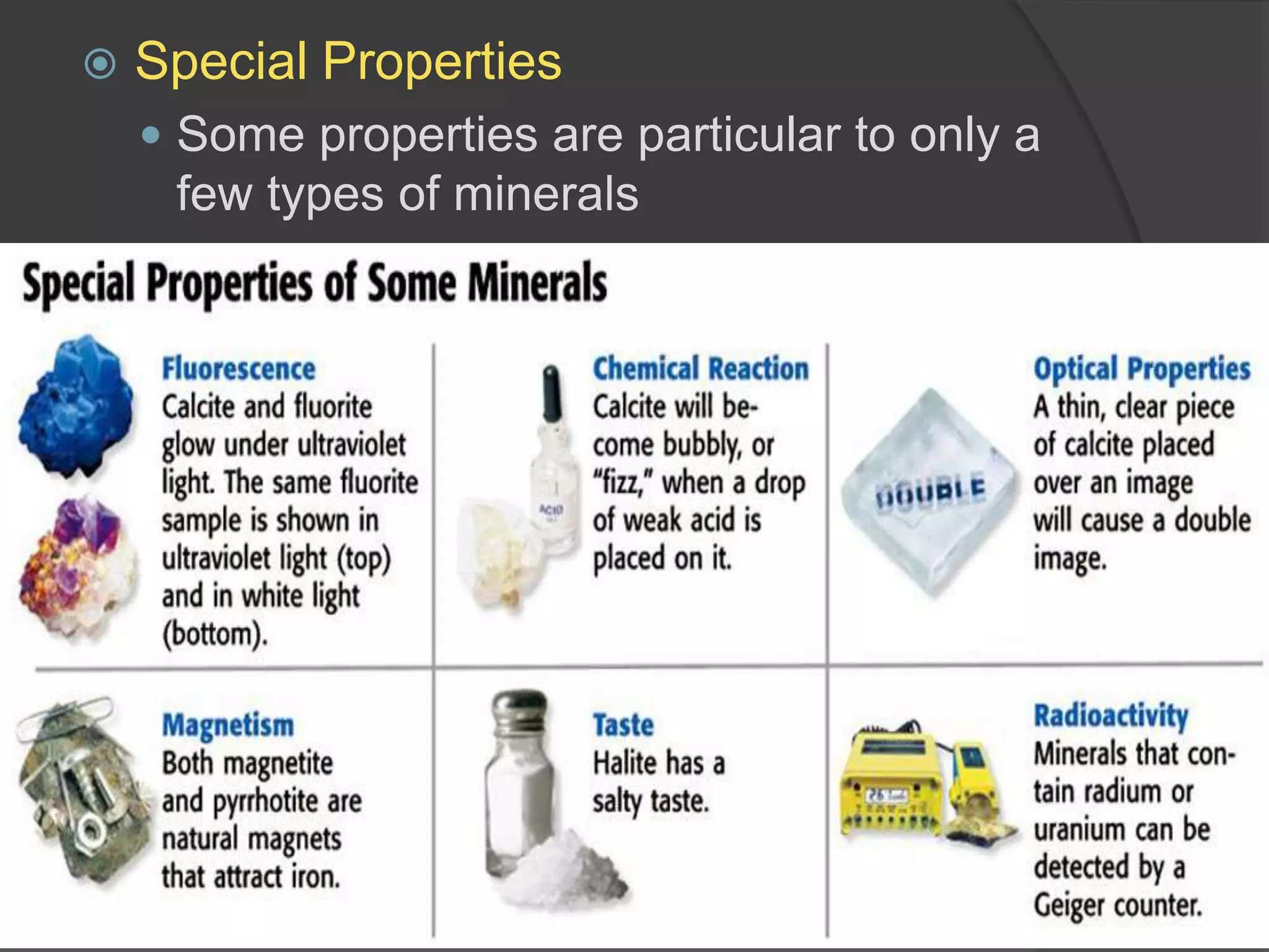 Earth science 1.2 : Identifying minerals | PPT