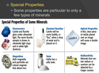 Mineral Special Properties