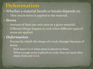 Earth Science 4.4 : Deforming the Earth's Crust | PPTX