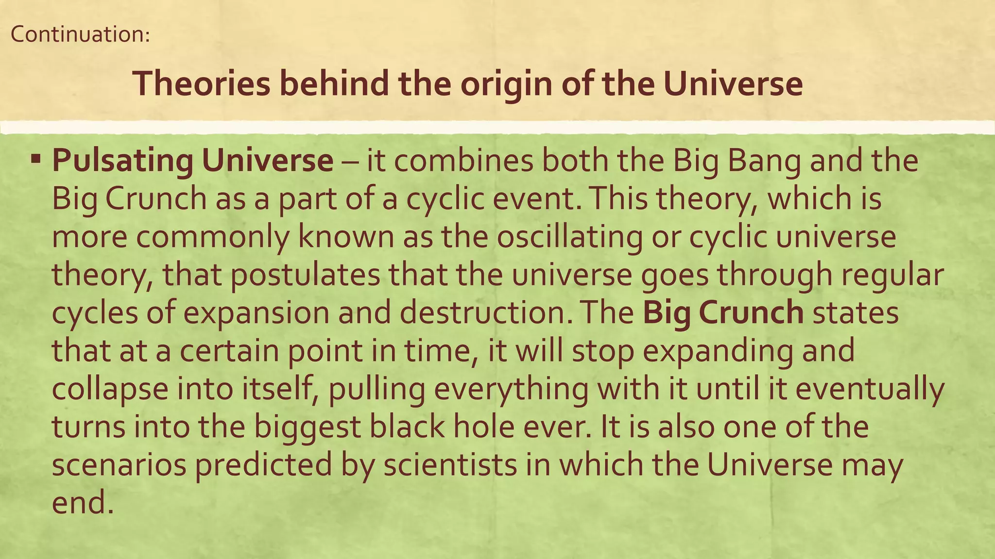 Historical Development of Theories on regards to the Origin of the ...