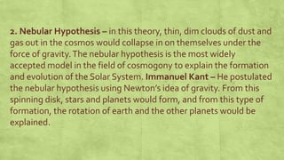 Historical Development of Theories on regards to the Origin of the ...