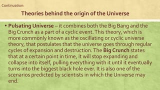 Historical Development of Theories on regards to the Origin of the ...