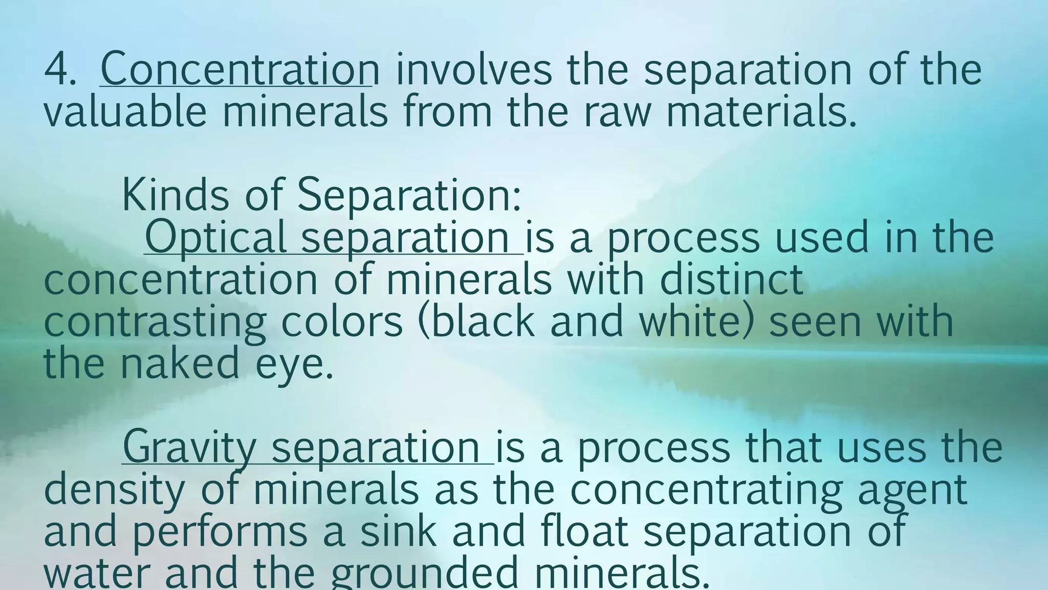 Earth Science: Mining Ore Minerals and Mineral Processing | PPTX ...