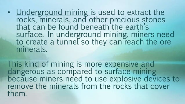 Earth Science: Mining Ore Minerals and Mineral Processing | PPTX ...