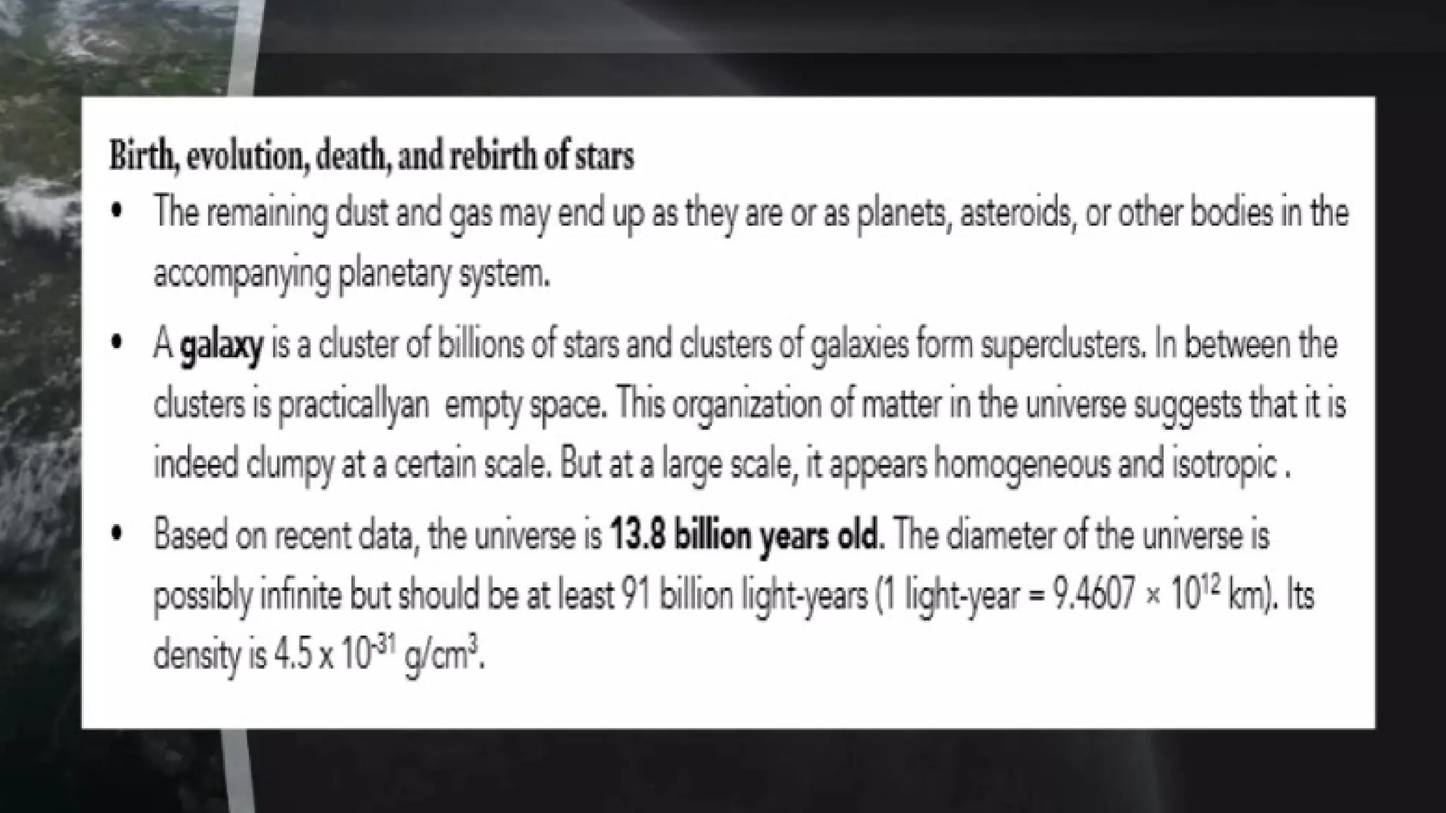 Grade 11 Earth Science Lesson 1. History of the Universe | PPT
