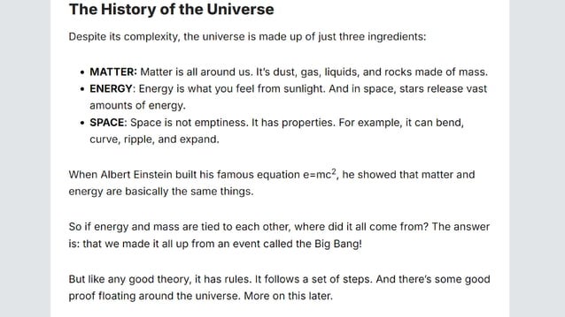 Grade 11 Earth Science Lesson 1. History of the Universe | PPT