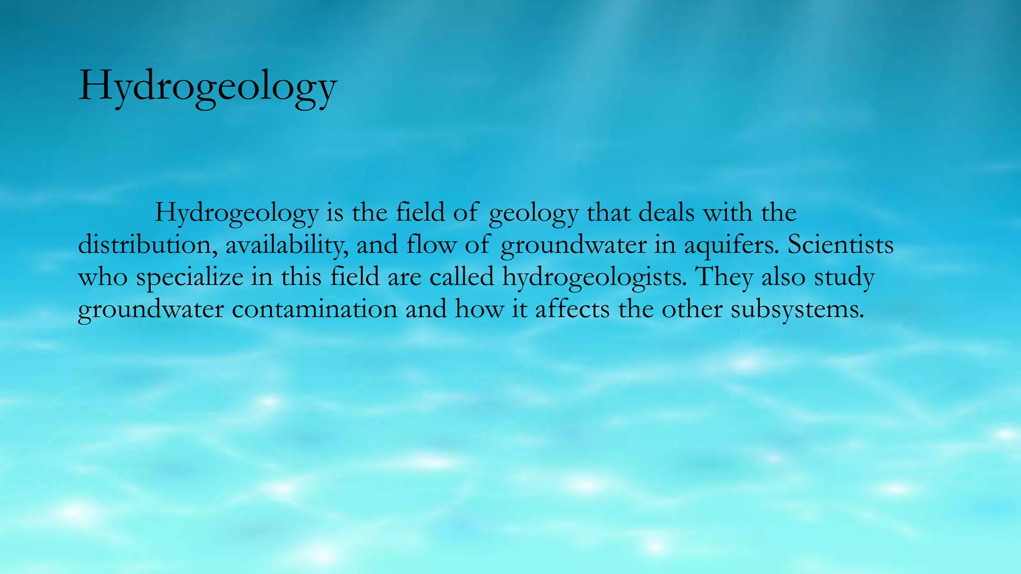 Earth Science: Water Resources | PPTX