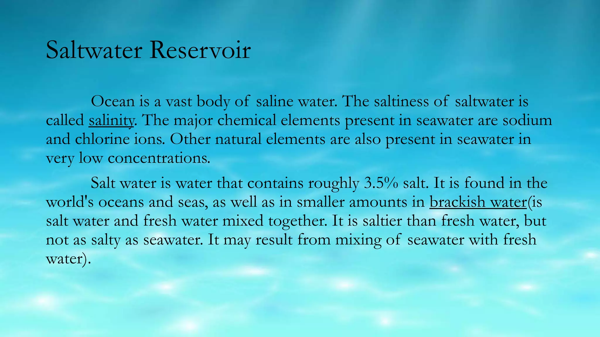 Earth Science: Water Resources | PPTX