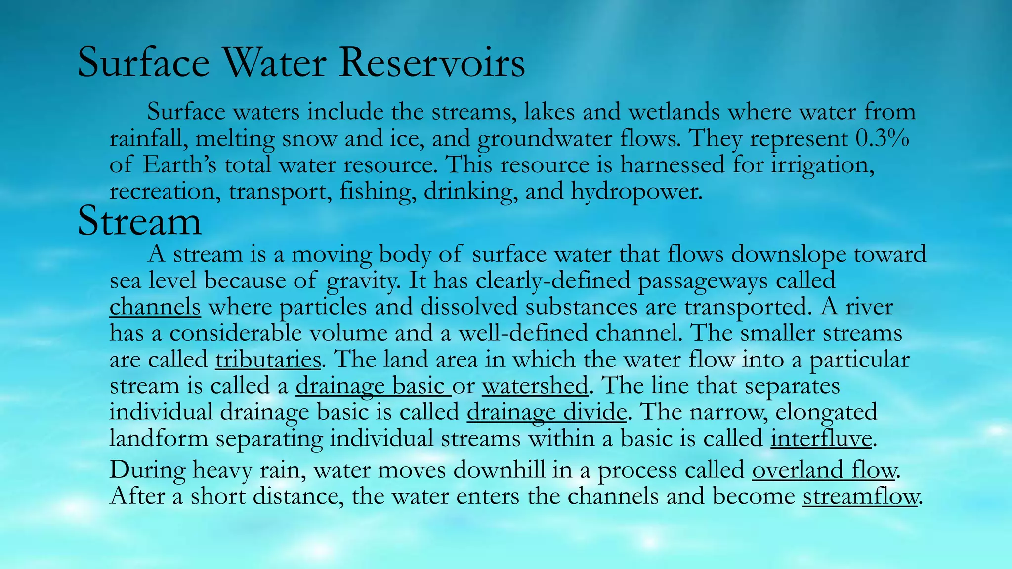 Earth Science: Water Resources | PPTX