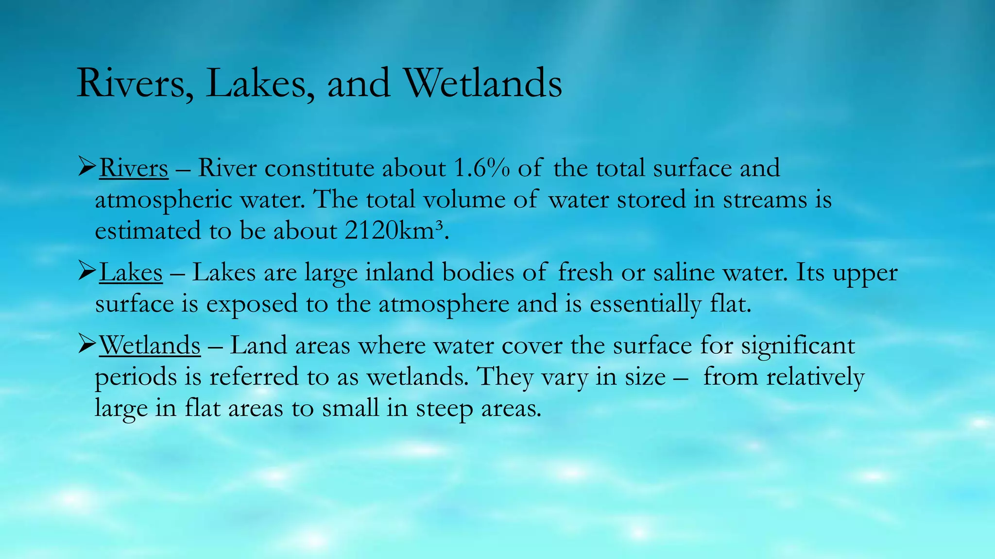 Earth Science: Water Resources | PPTX