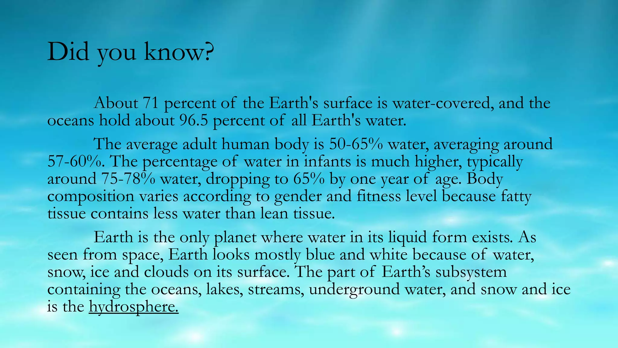 Earth Science: Water Resources | PPTX