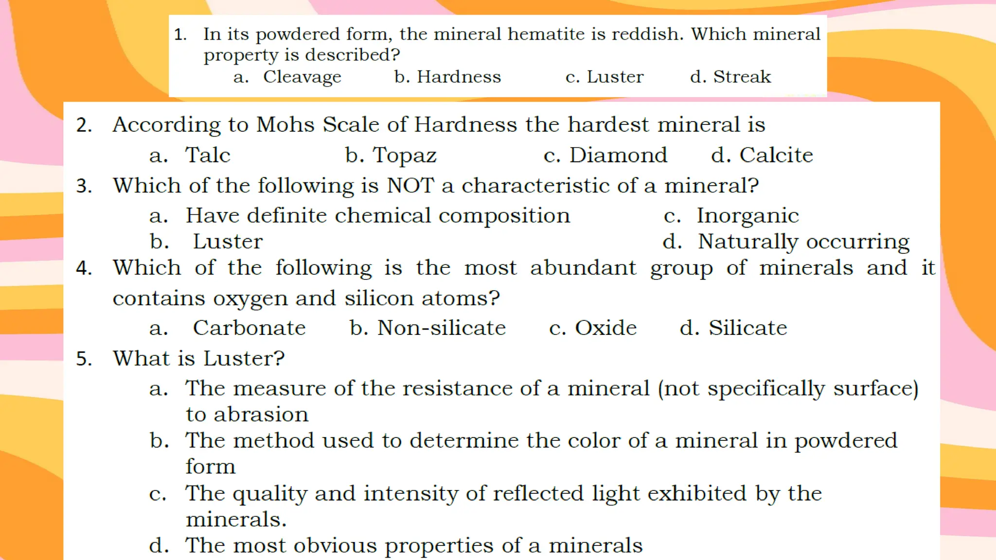EARTH SCIENCE REPORT IDENTIFYING MINERALS.pptx