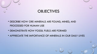 Earth Science Powerpoint presentation for Rock and minerals | PPTX