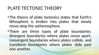 EARTHSCIENCE G10 PLATE TECTONICS PJ.pptx | Geology | Science