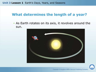 grade 6 science , middle school. Earth's Days, Years and Seasons.pptx