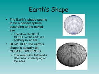 Earth’s Dimensions | PPT | Geography | Science
