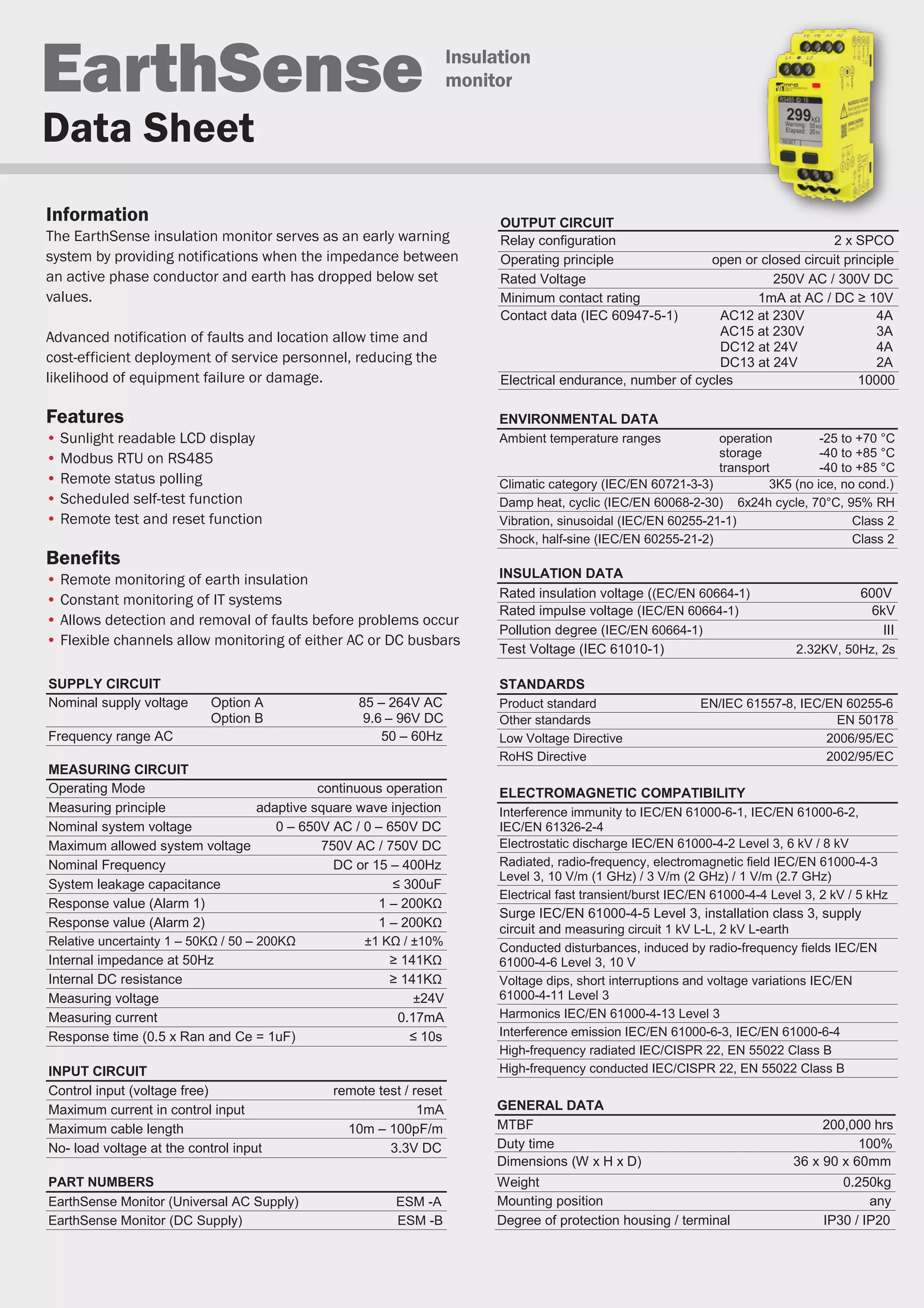 EarthSense Data Sheet | PDF