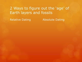 Earth’s history intro | PPTX | Geology | Science