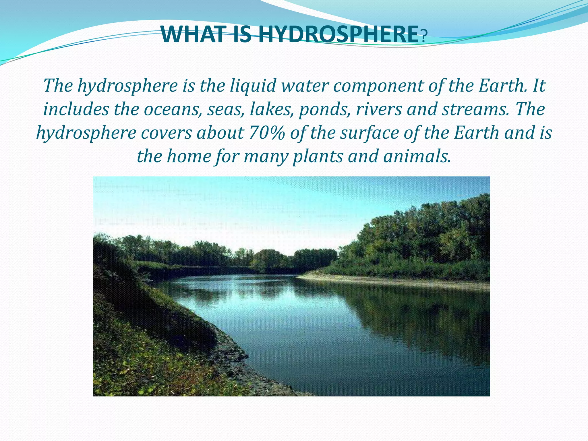 Earth's hydrosphere and water pollution | PPTX