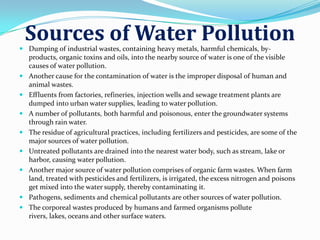 Earth's hydrosphere and water pollution | PPTX